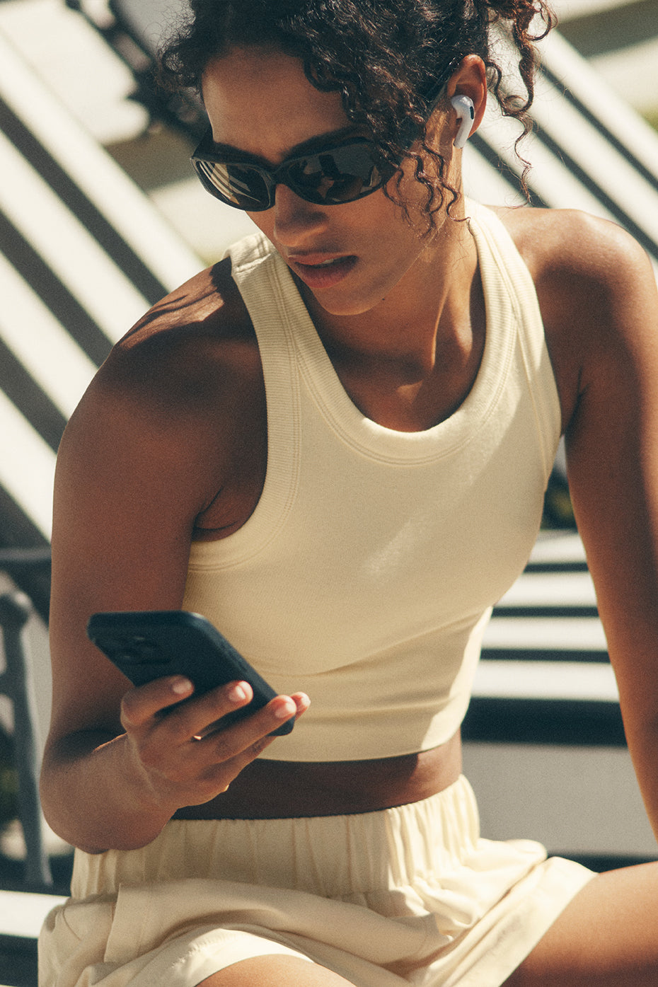 ALO Seamless Delight High Neck Bra Tank Top